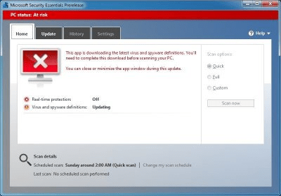 Microsoft Security Essentials Prerelease 4.8 Download (Free)...
